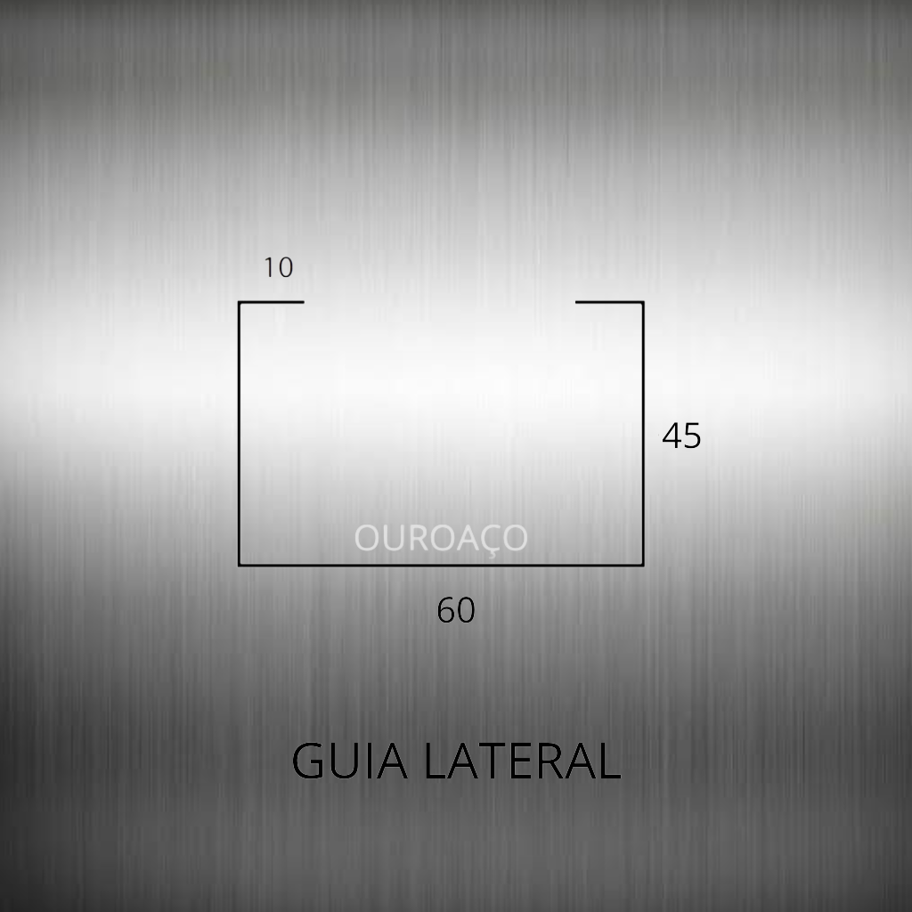 GUIA LATERAL PORTÃO BASCULANTE 60 X 45